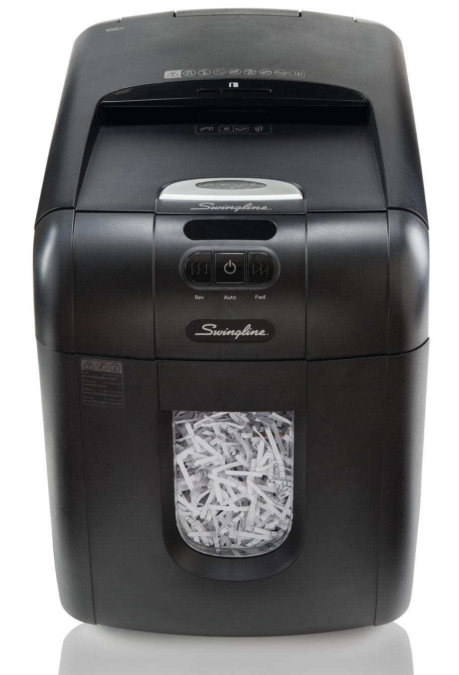 Swingline GBC 100X Stack and Shred Hands Free Shredder - CopyFaxes